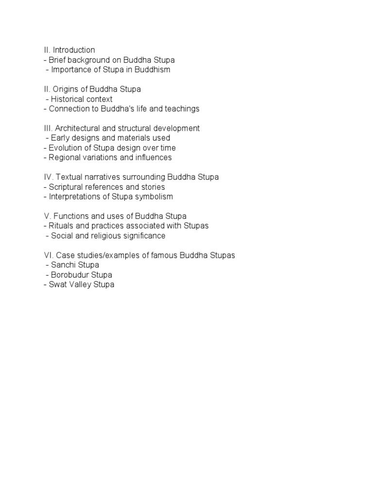 BUDDHA STUPA OUTLINE | PDF