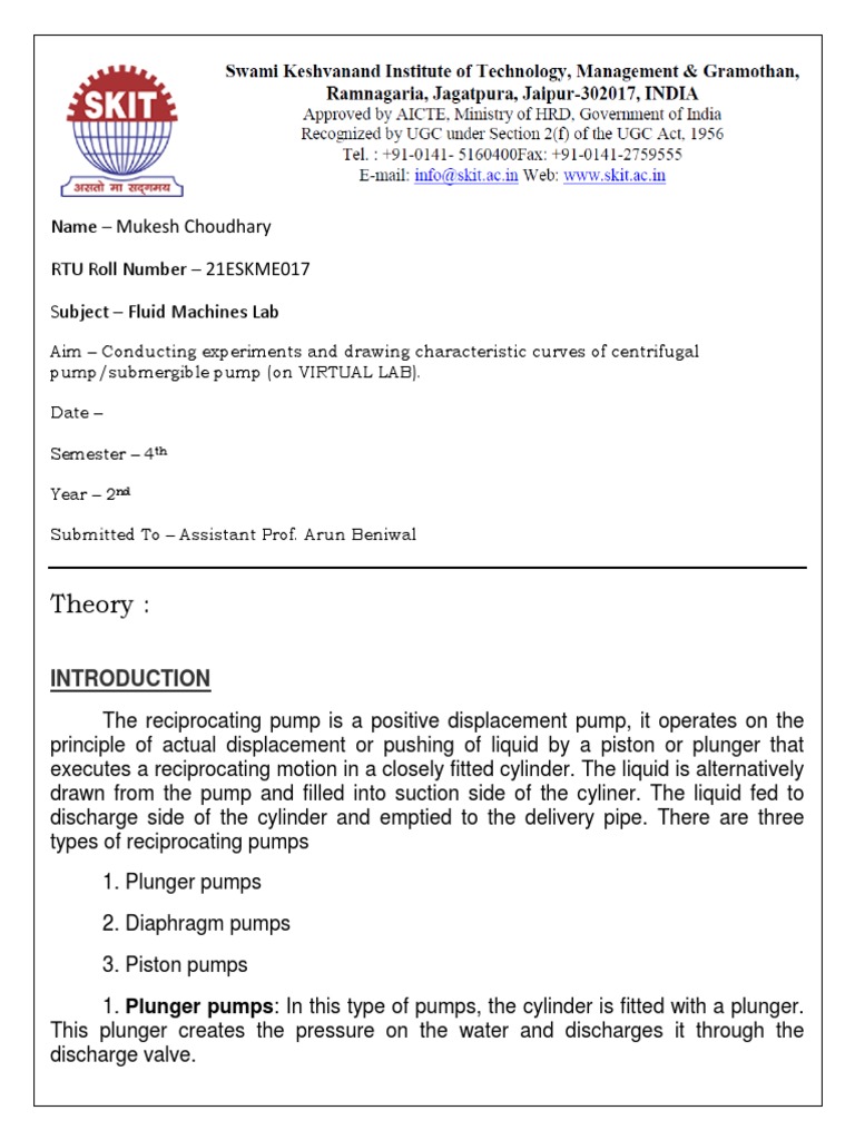 Reciprocating | PDF | Pump | Valve