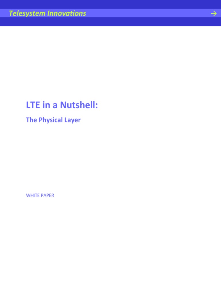 LTE Physical Layer Overview | PDF | Orthogonal Frequency Division ...