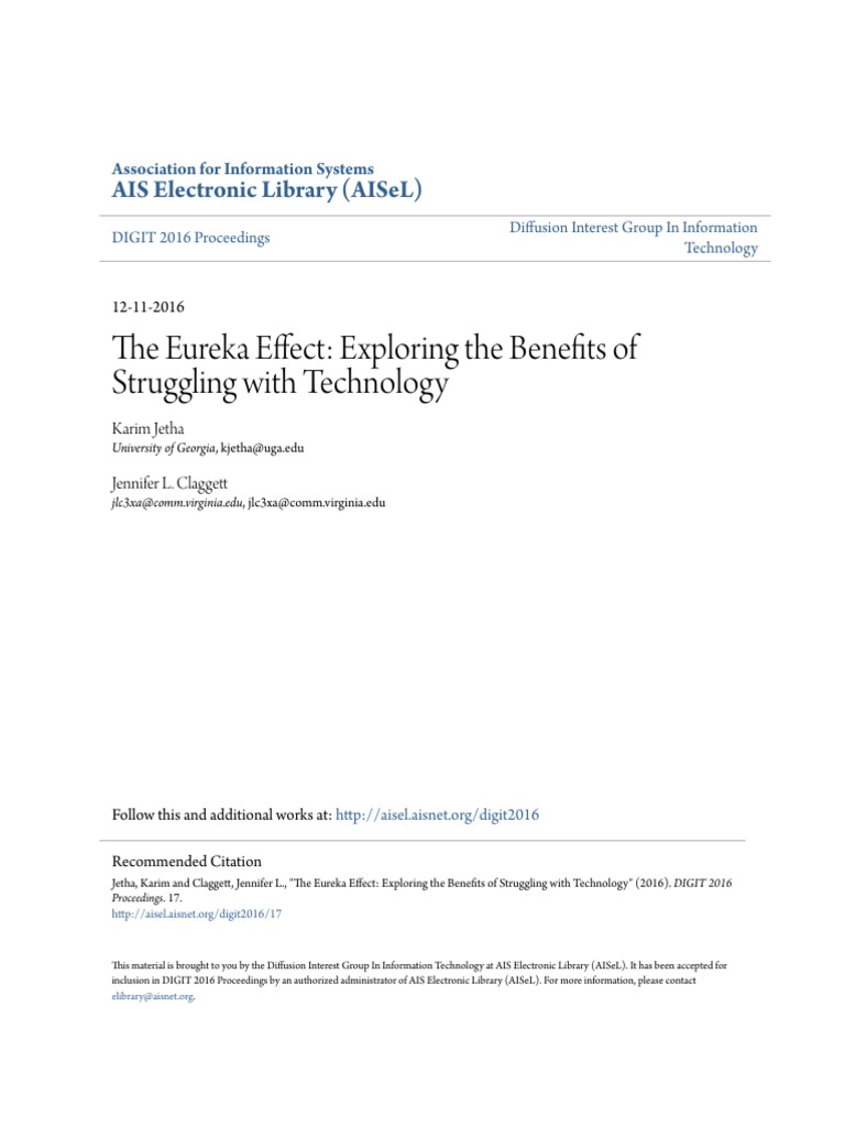 The Eureka Effect | PDF