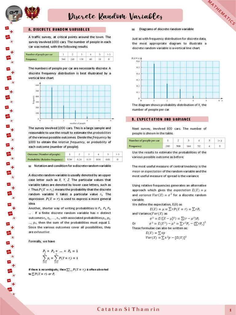 Discrete Random Variable | PDF | Probability Distribution | Expected Value