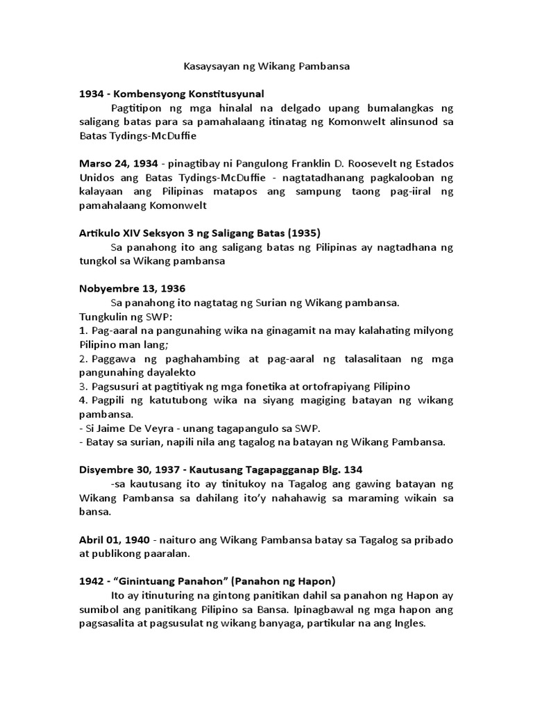 Kasaysayan NG Wika | PDF