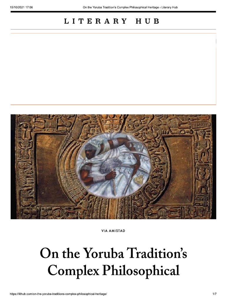 On The Yoruba Tradition's Complex Philosophical Heritage (Minna Salami, 2020) | PDF