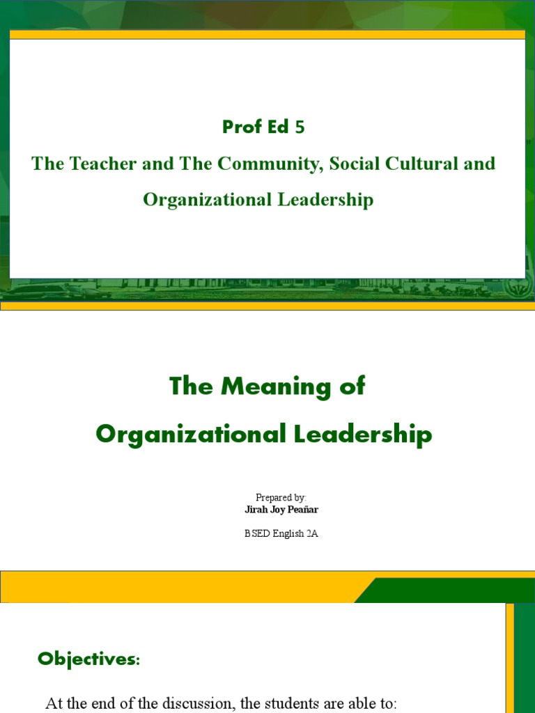 Understanding Organizational Leadership | PDF