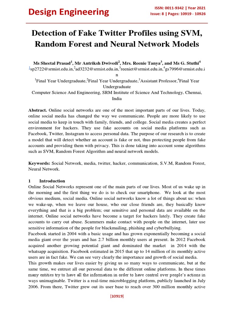 Scopus-Design Engg Paper | PDF | Machine Learning | Facebook