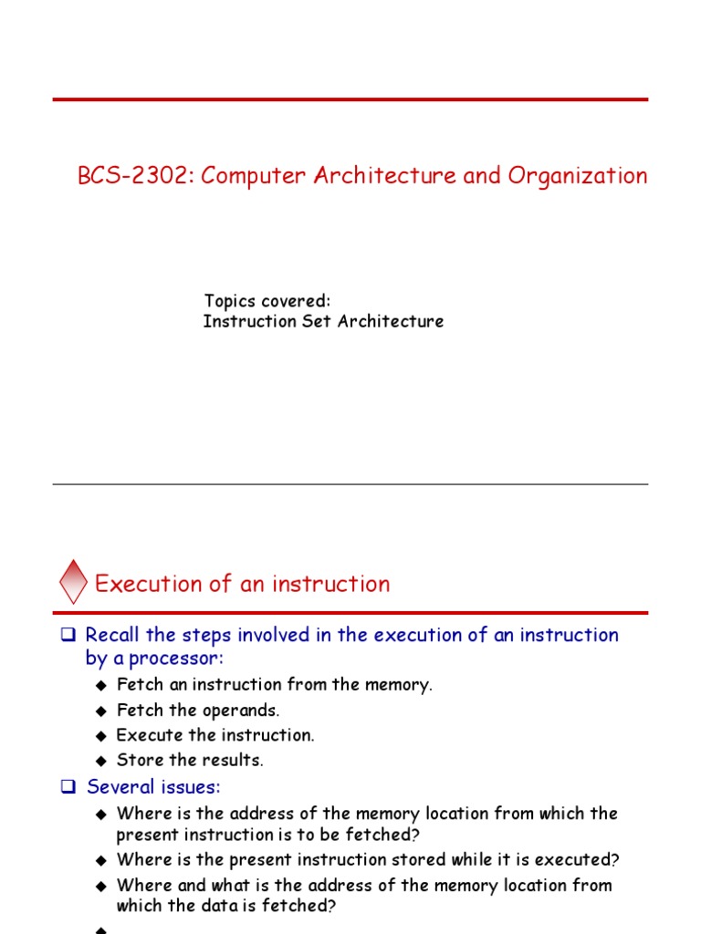 Instruction Set Pdf Central Processing Unit Digital Electronics