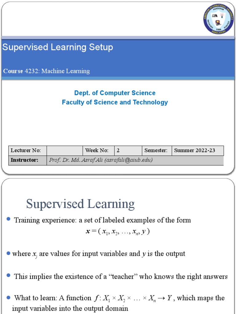 Supervised Learning in Machine Learning | PDF