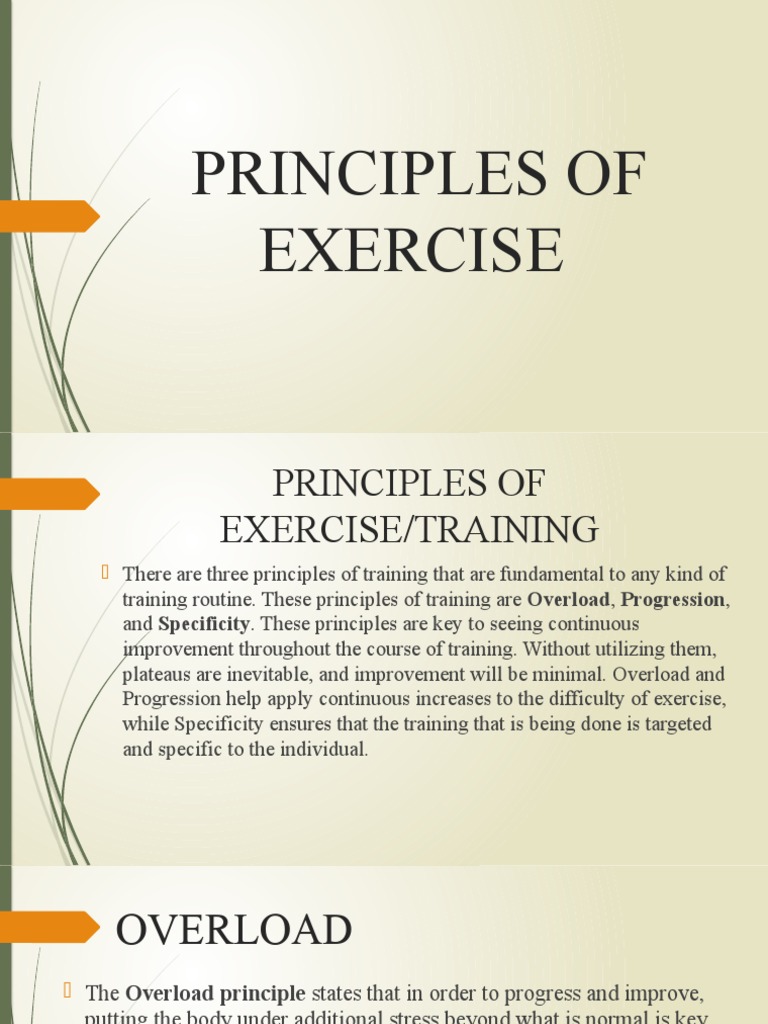 Key Training Principles Explained | PDF
