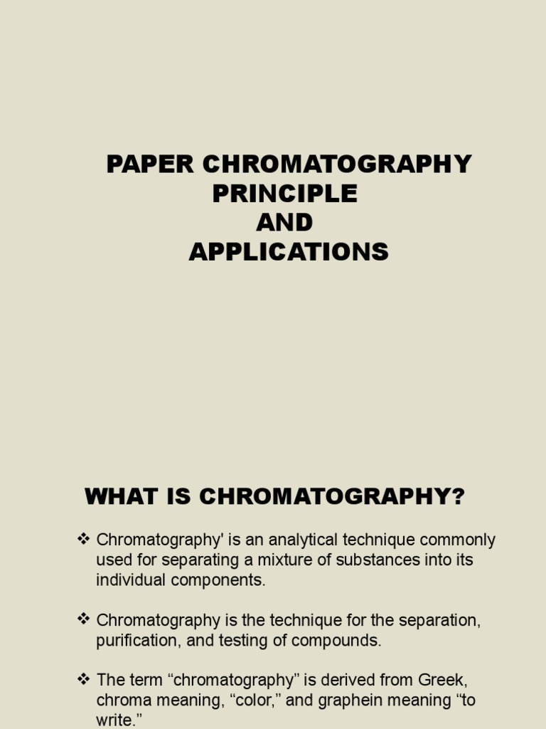 Chromatography | PDF | Chromatography | Scientific Techniques
