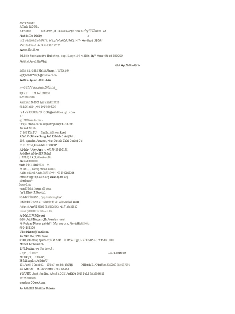 Architect Data | PDF