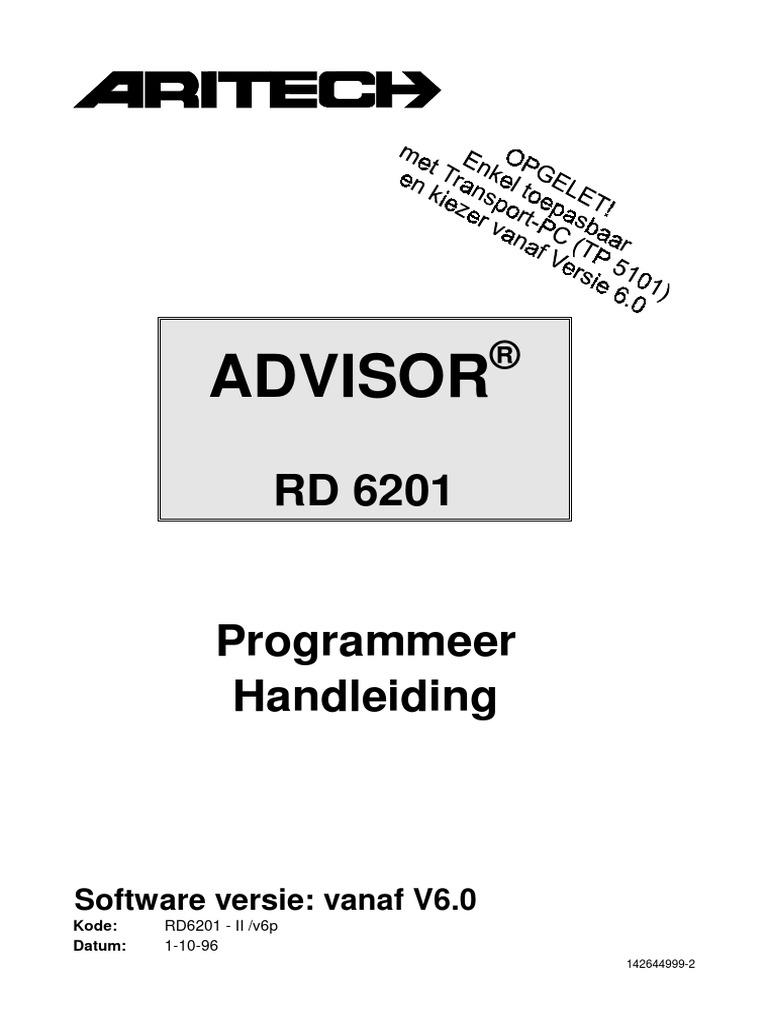 Aritech RD62 Dialer Prgrd62 | PDF