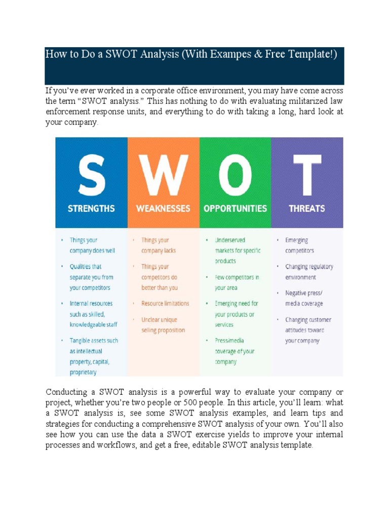 Swot | PDF