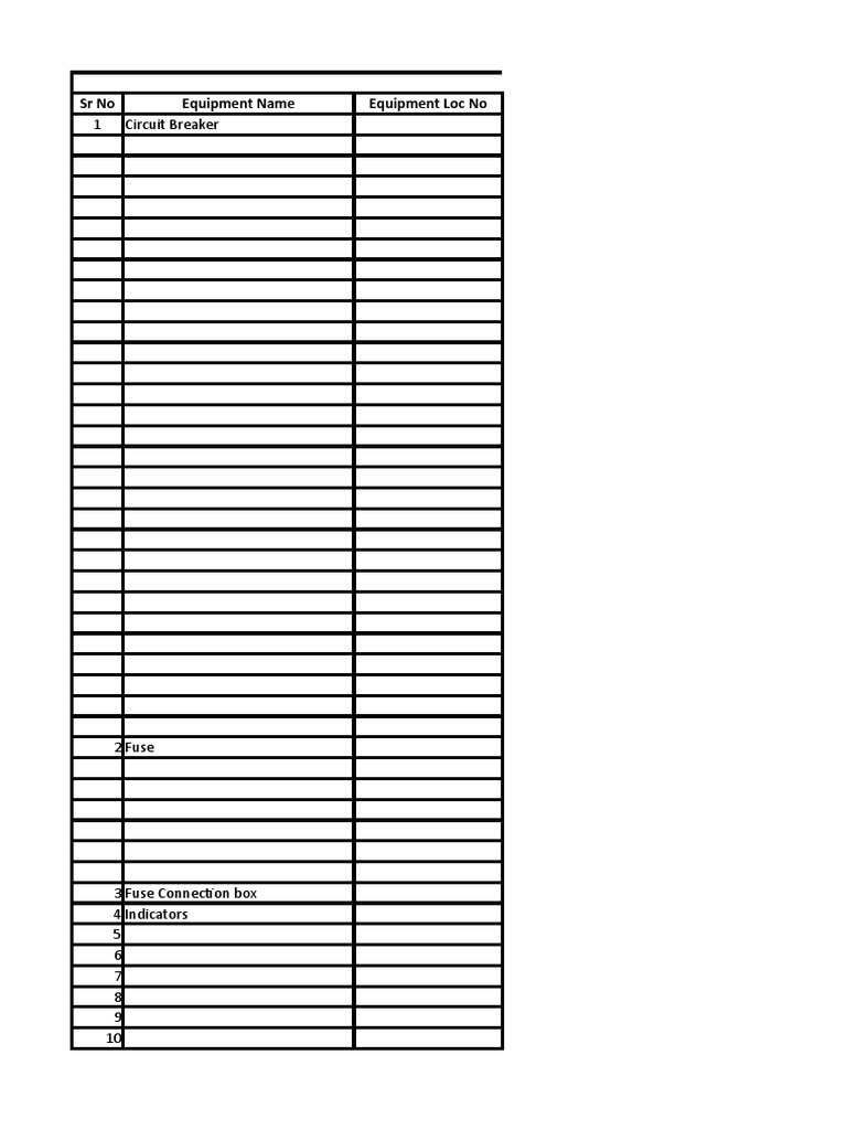 Spare List of Electrical Equipment Commonly Used | Download Free PDF ...