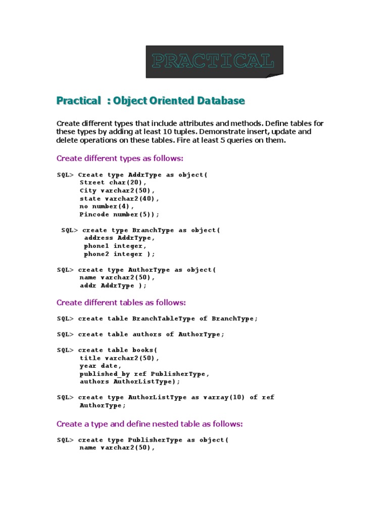 Code | PDF | Object (Computer Science) | Table (Database)