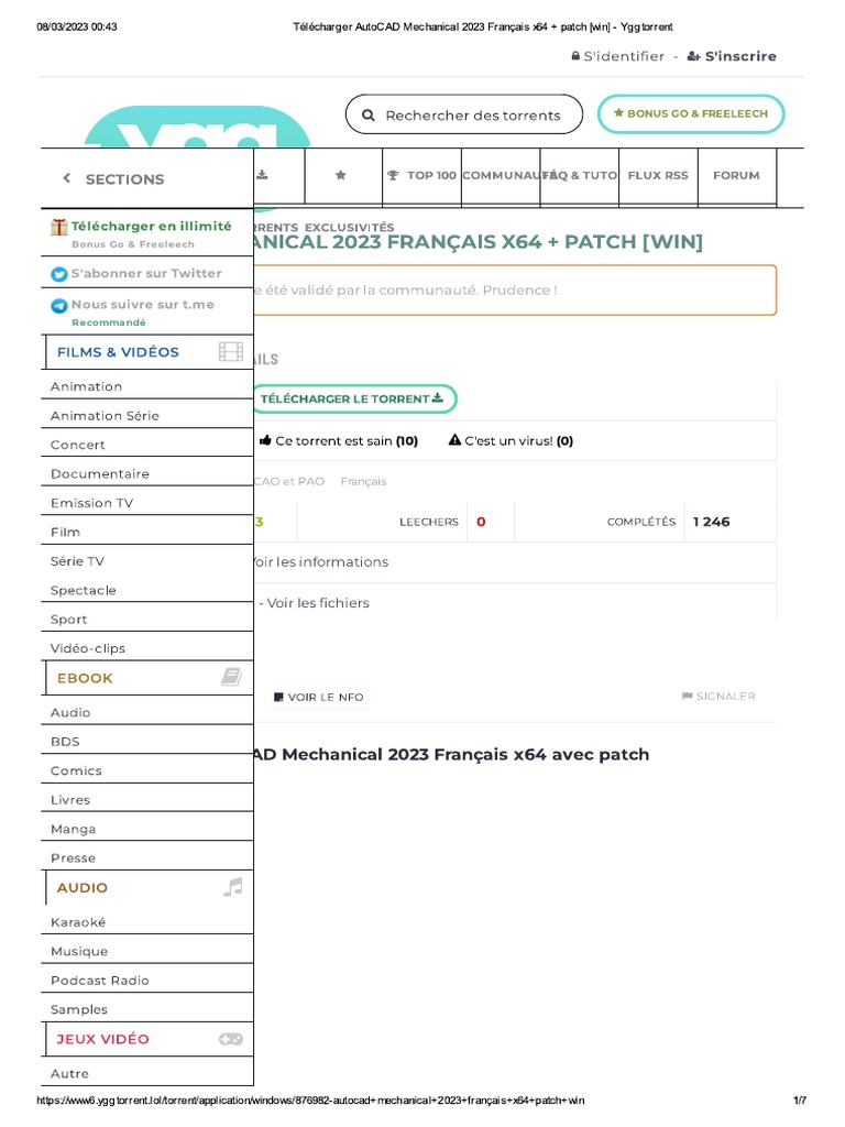 Télécharger AutoCAD Mechanical 2023 Français x64 + Patch (Win ...