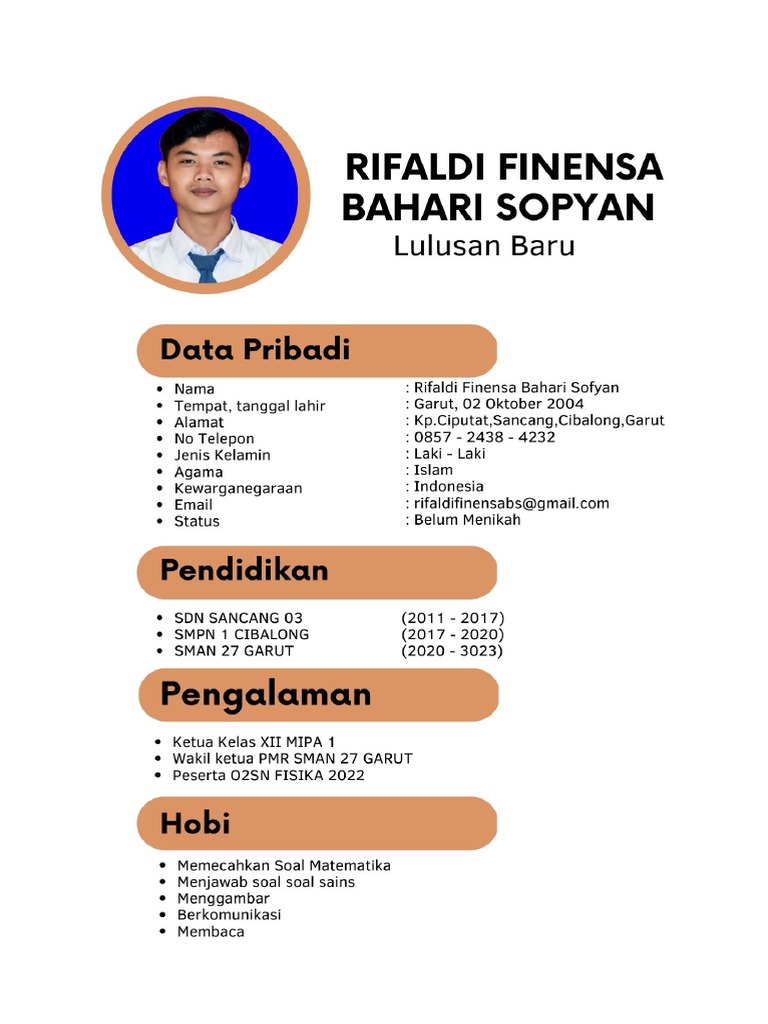 CV RIFALDI FINENSA BAHARI SOFYAN | PDF
