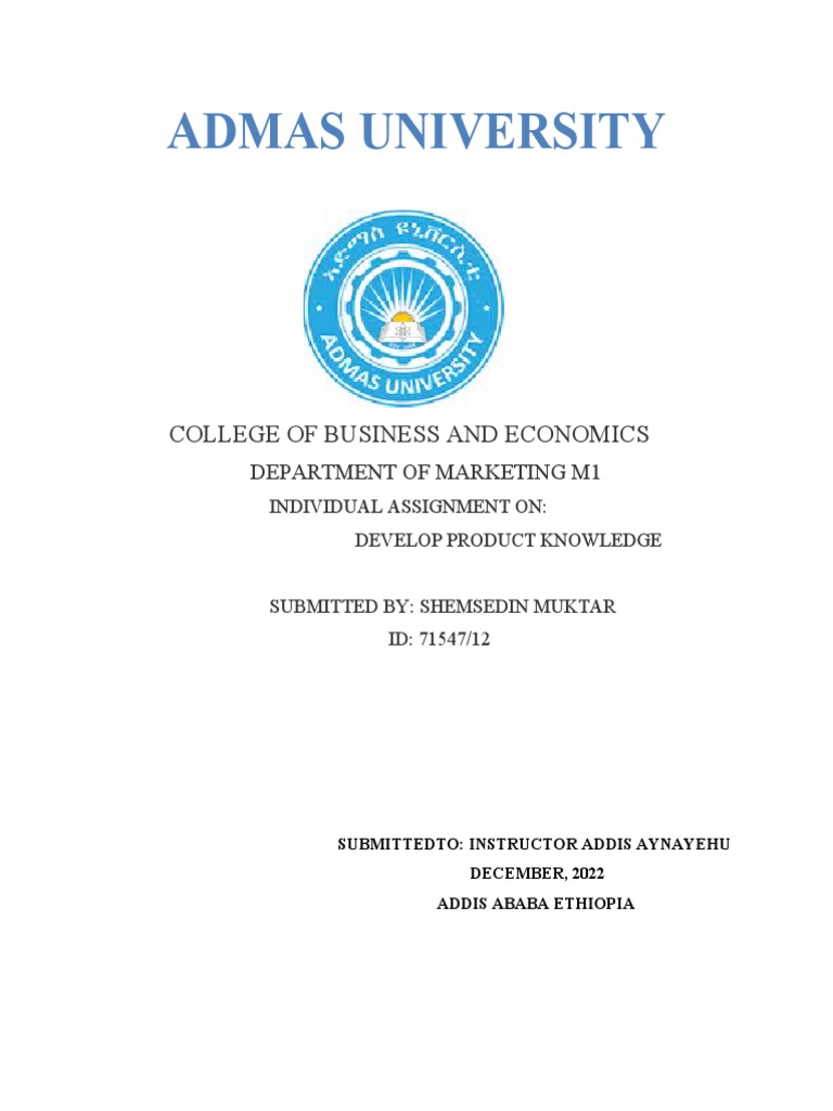 Admas University | PDF