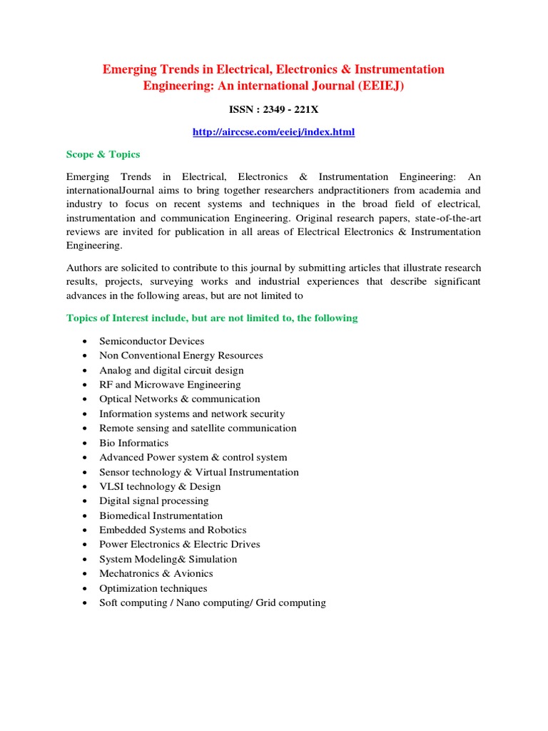 Emerging Trends in Electrical, Electronics & Instrumentation ...