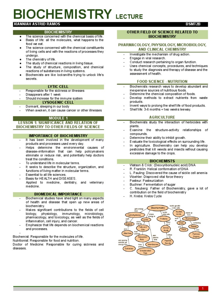 Biochemistry Lecture Trans | PDF