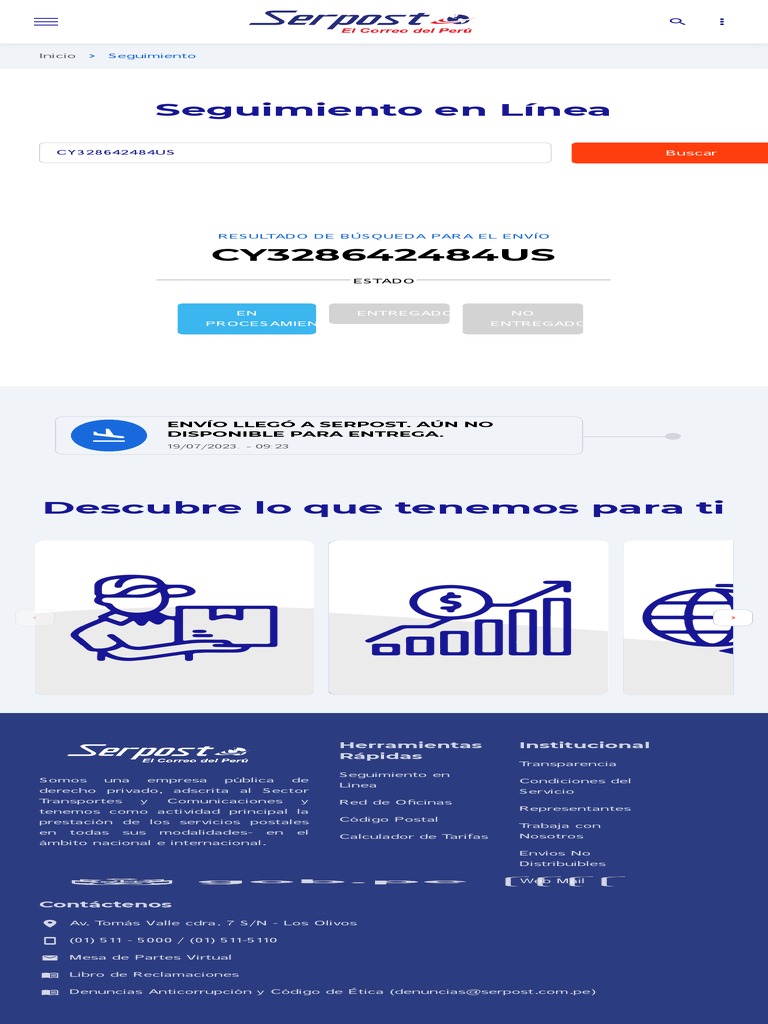 Servicios Postales Del Perú - Serpost | PDF