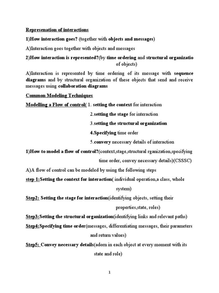 unit 4 interaction diagrams | PDF