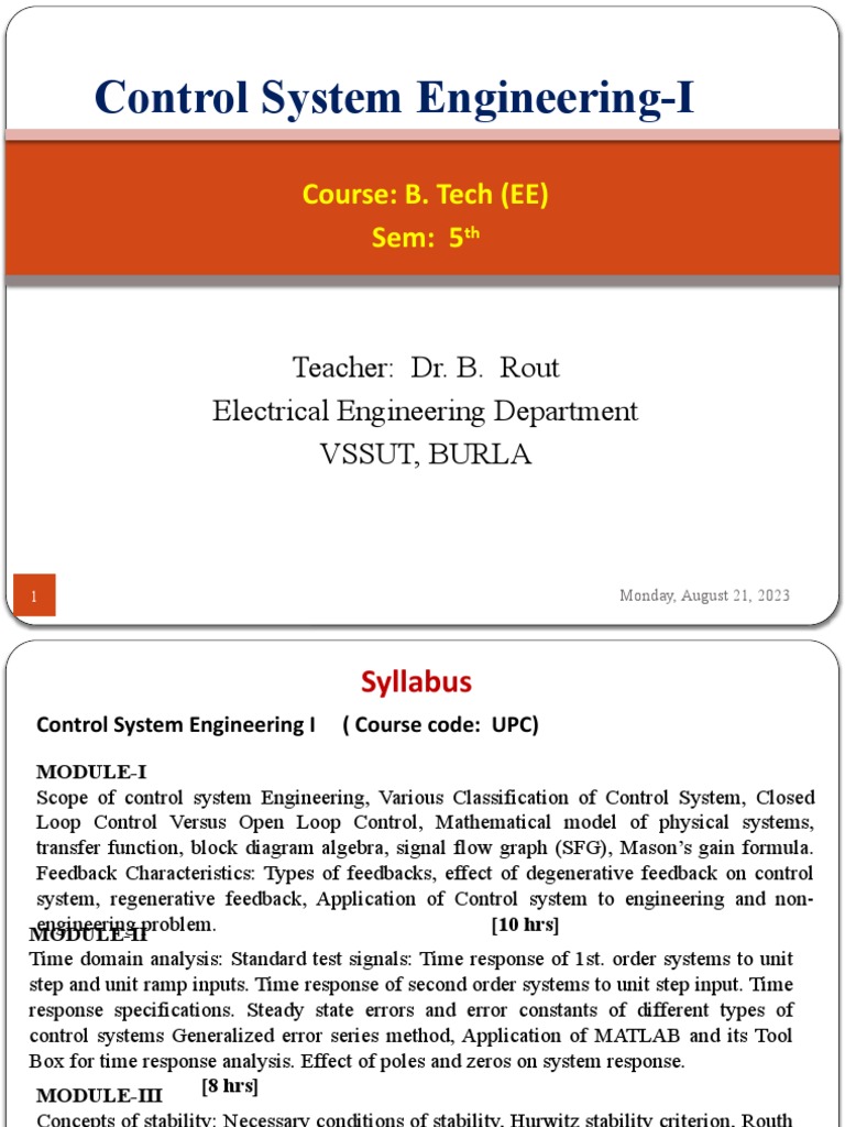 Control System Engg-I - New1 | PDF | Technology & Engineering