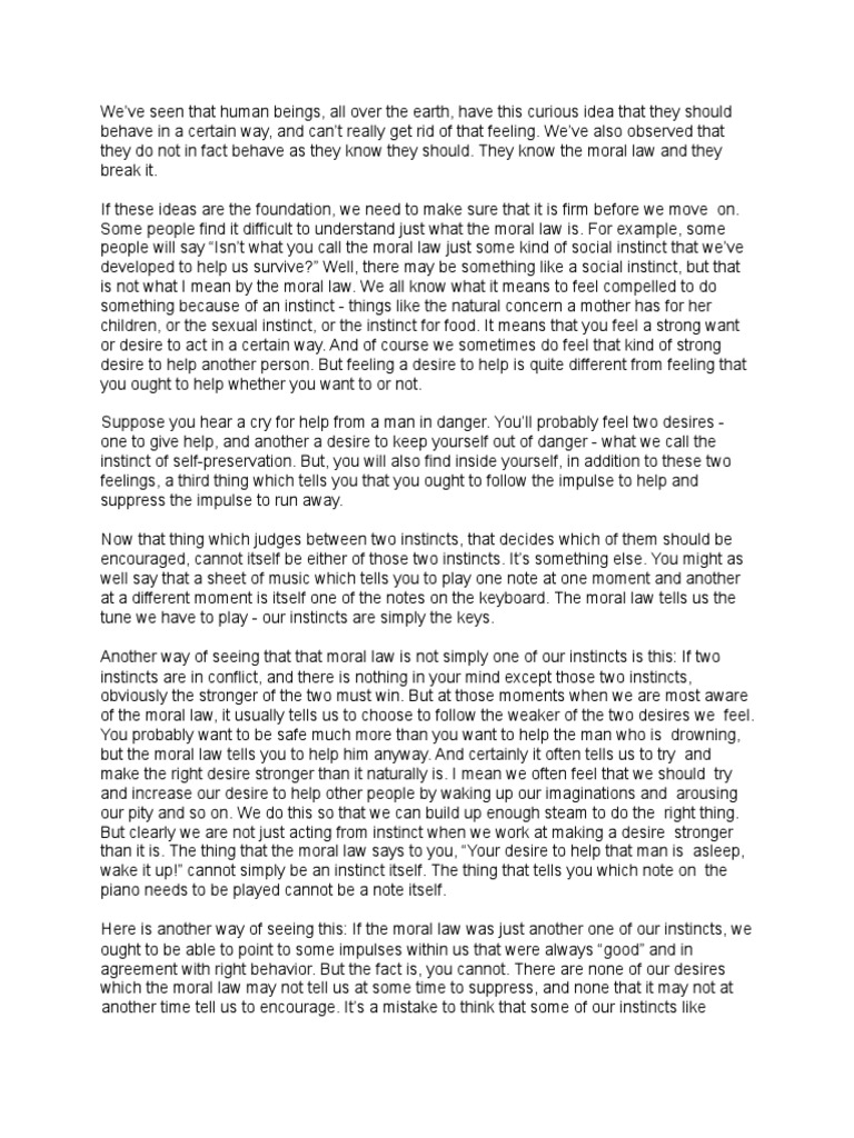 Understanding the Moral Law's Nature | PDF | Reason | Truth