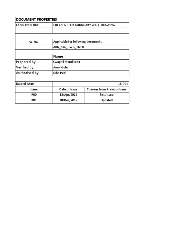 7.arb - Checklist - Boundary Wall Detail Drawing | PDF