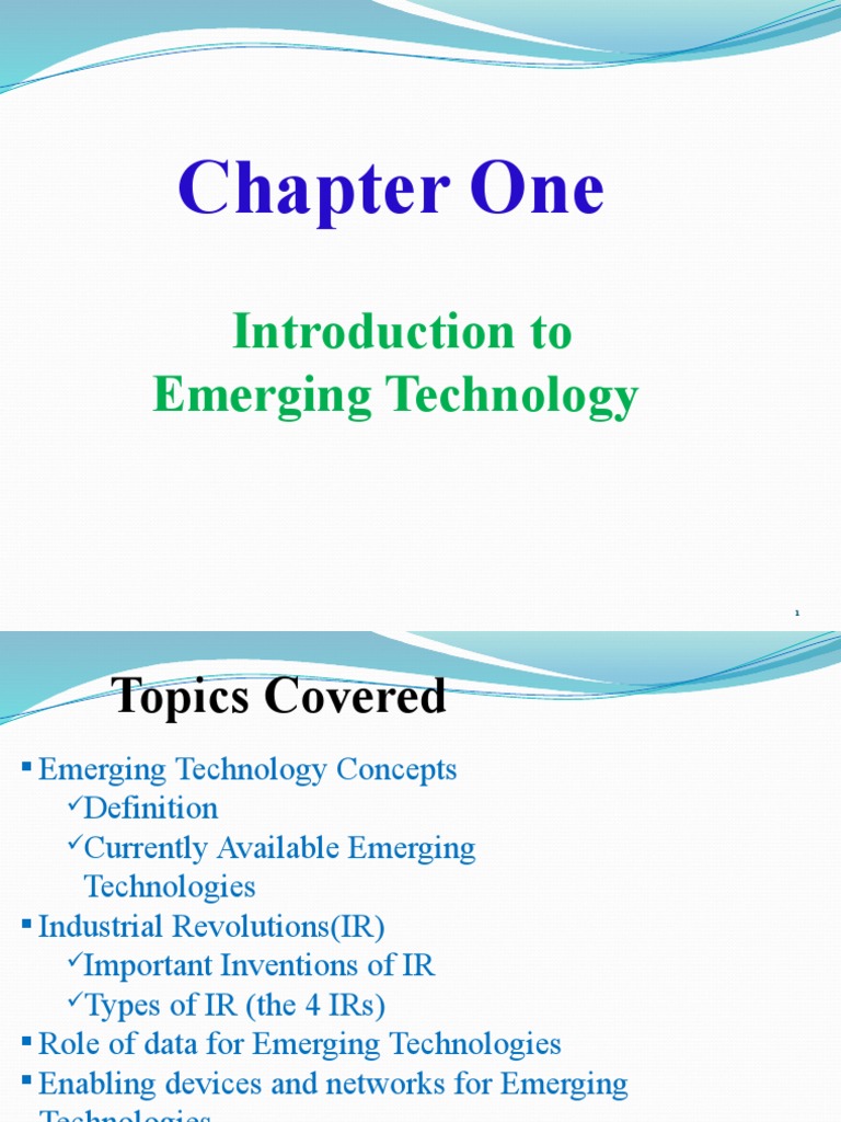 2015 Chapter 1 - Intro. To Emerging Technologies | PDF | Human–Computer Interaction | Field ...