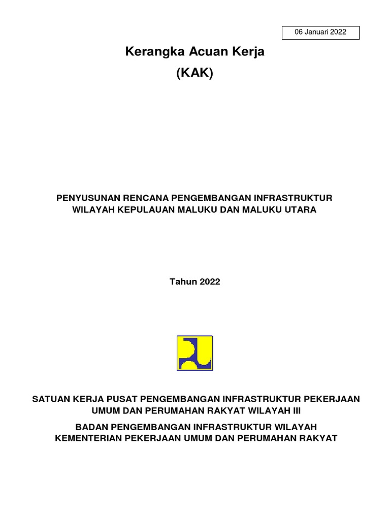 2022.01.18KAK RPIW Provinsi Maluku Dan Maluku UtaraK 2022 Ed2 | PDF