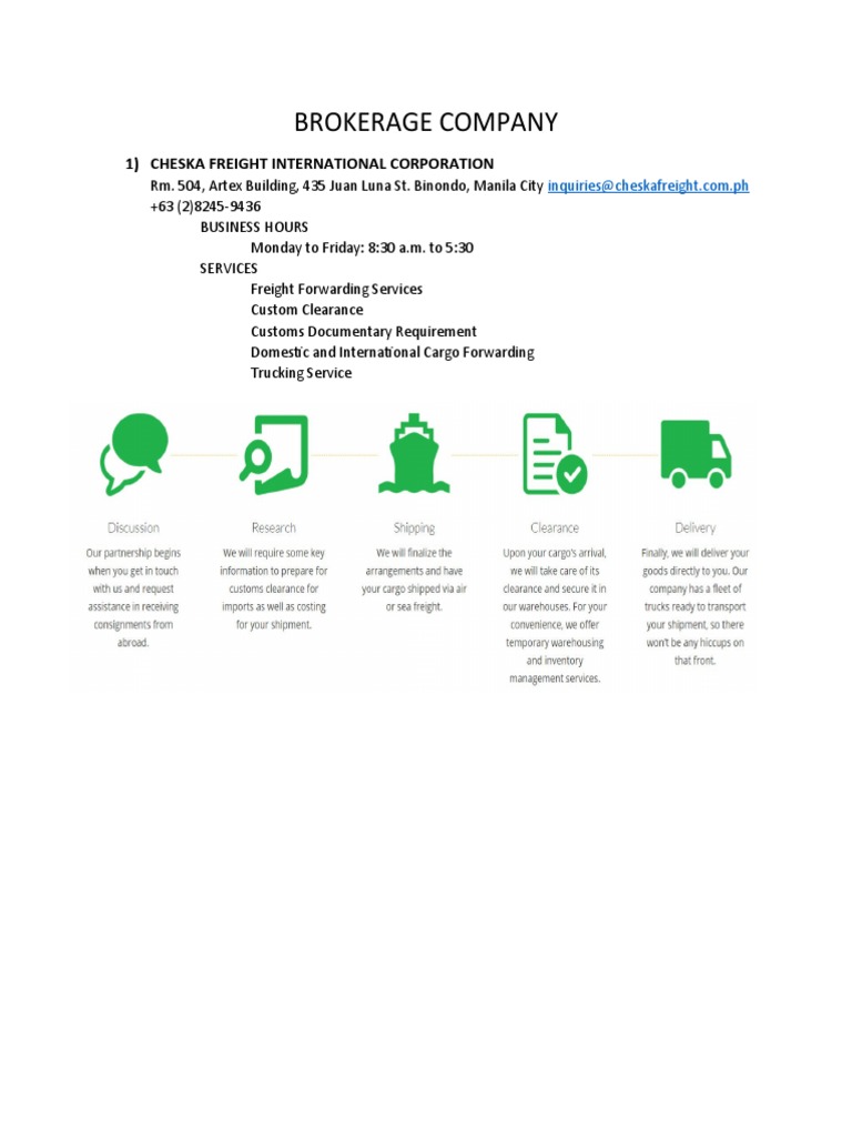 Brokerage Company | PDF | Business