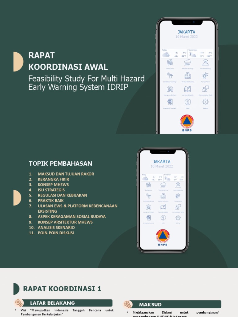 (RAKOR) FS MHEWS BNPB - 15maret | PDF