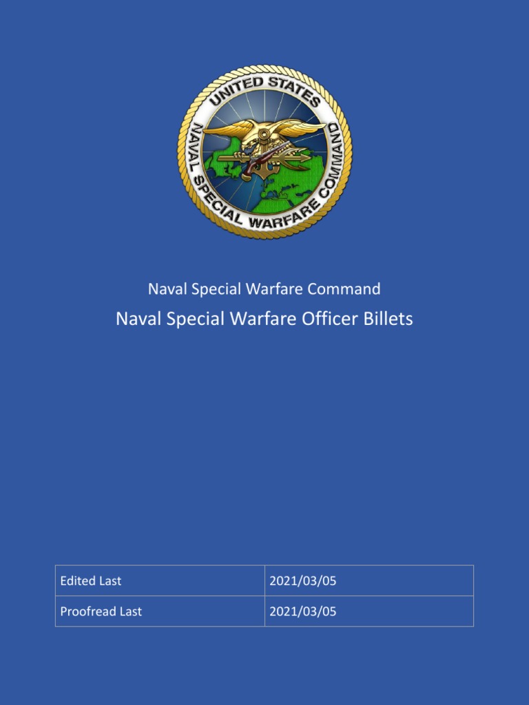 NAVSPECWARCOMSEALOFFICER | PDF | United States Navy Sea Ls | Executive ...
