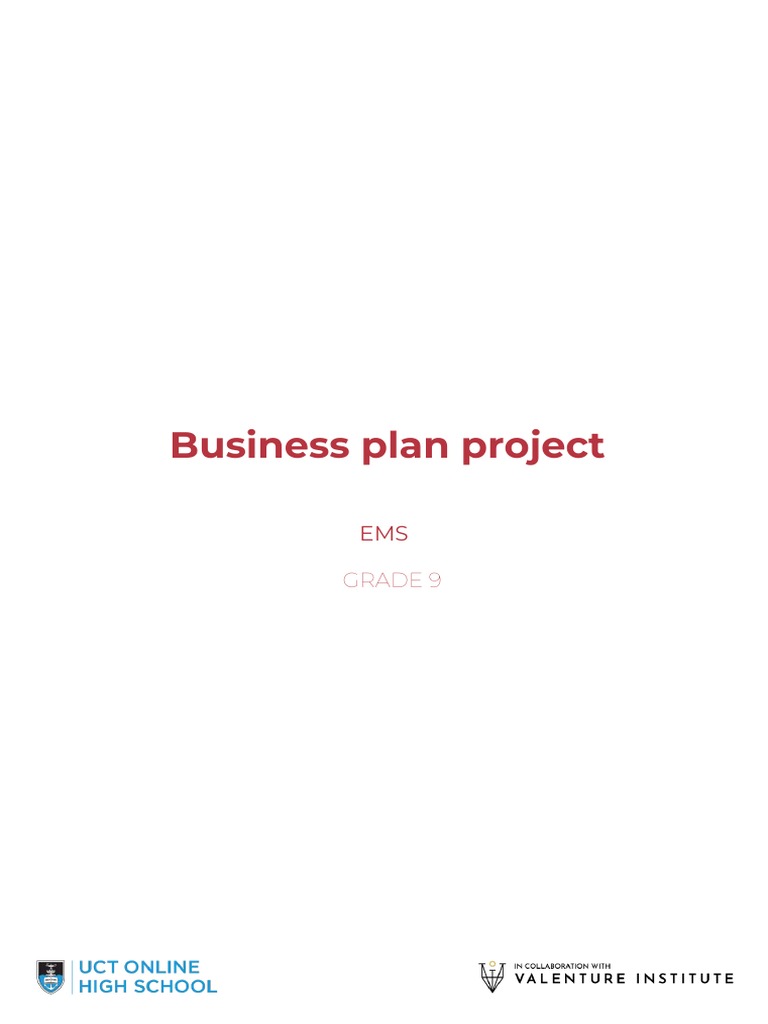 Grade 9 EMS Business Plan Project | PDF