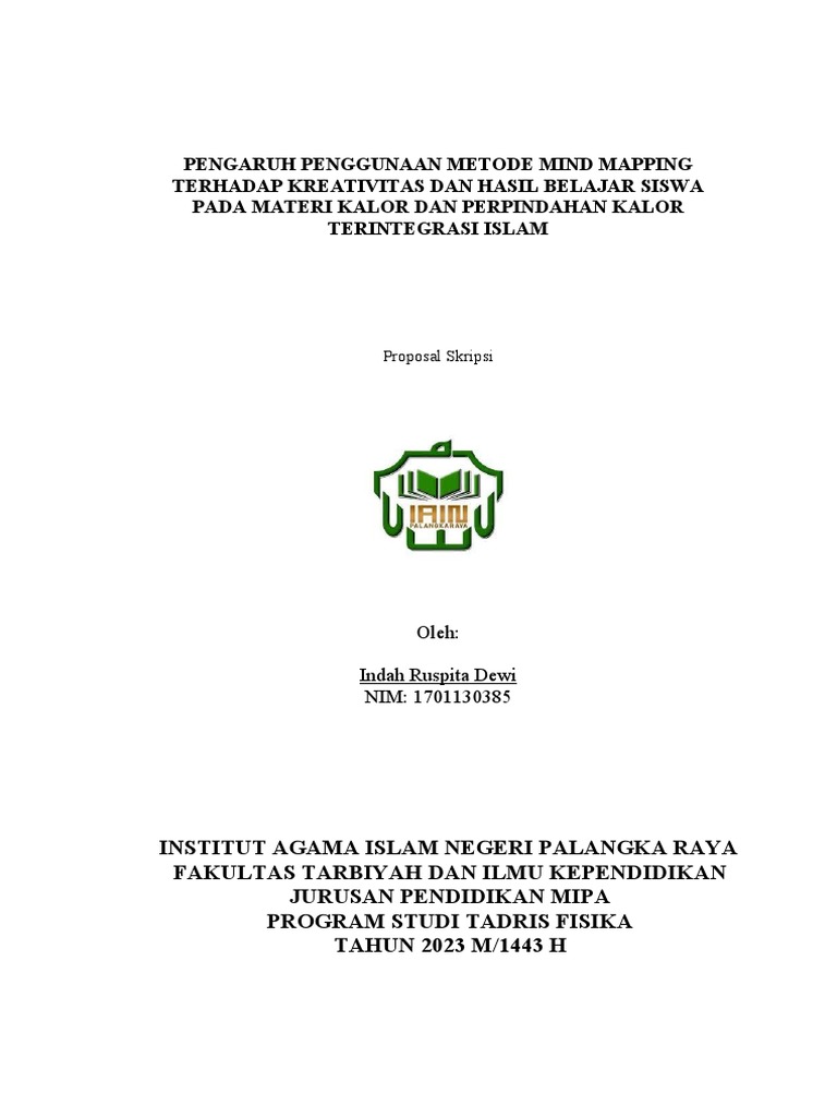 PROPOSAL REVISIAN Ke 6 Pedoman Baru | PDF