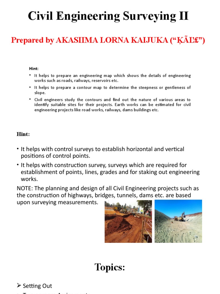 SURVEYING 2; TOPIC 1; LESSON 1 | PDF