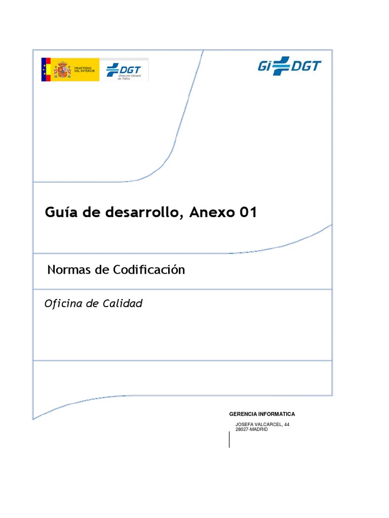 Anexo 01 Normas de Codificacion | PDF