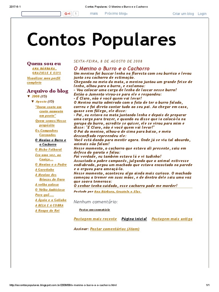 O Menino, o Burro e o Cachorro | PDF | Cães | Asno