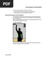 Netball Officiating Signals | PDF | Hand | Arm