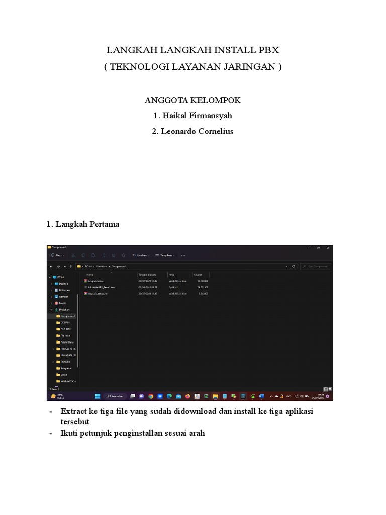 Langkah Langkah Install Pbx | PDF