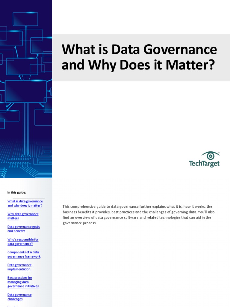 What Is Data Governance and Why Does It Matter Updated | PDF
