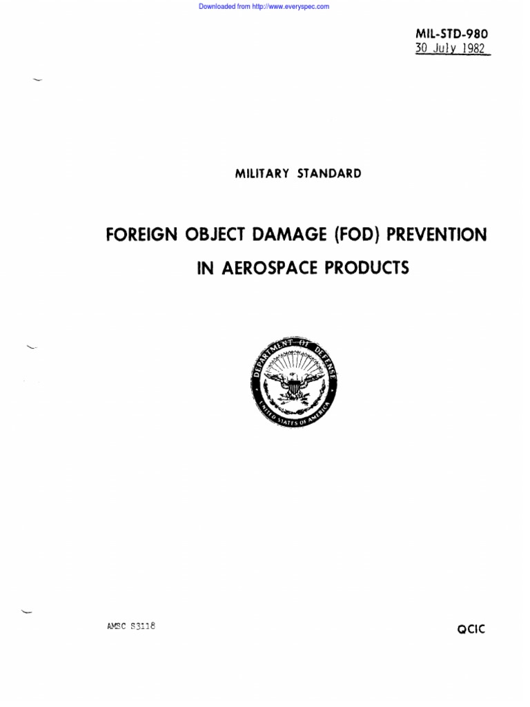 MIL-STD-980 FOD | PDF