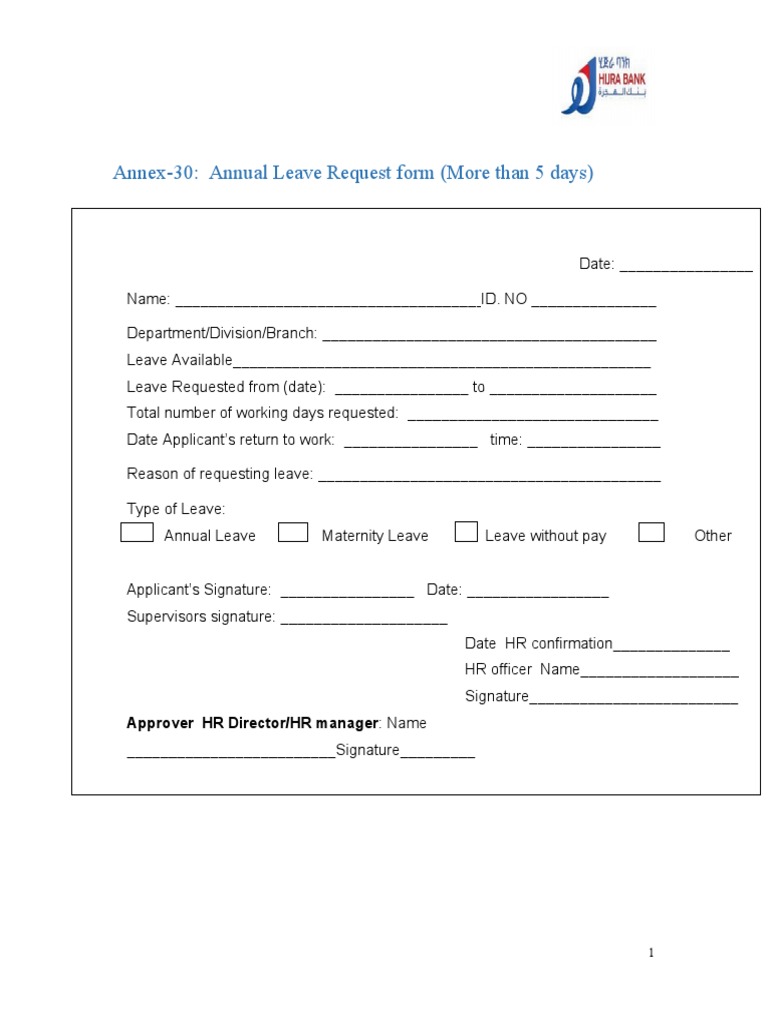 Leave Plan and Leave Request Form | PDF