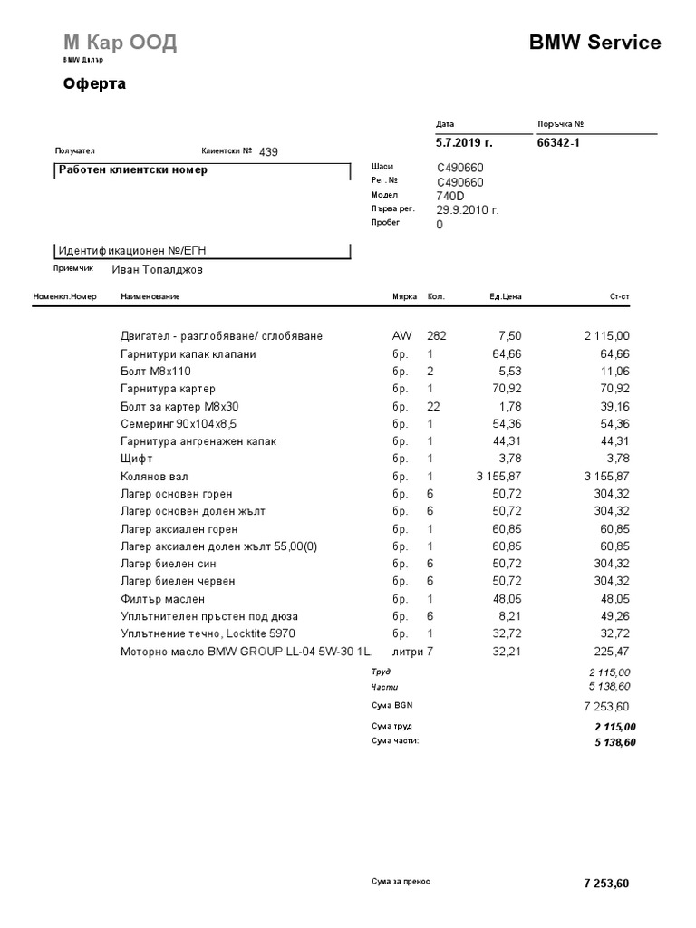 BMW Service | PDF