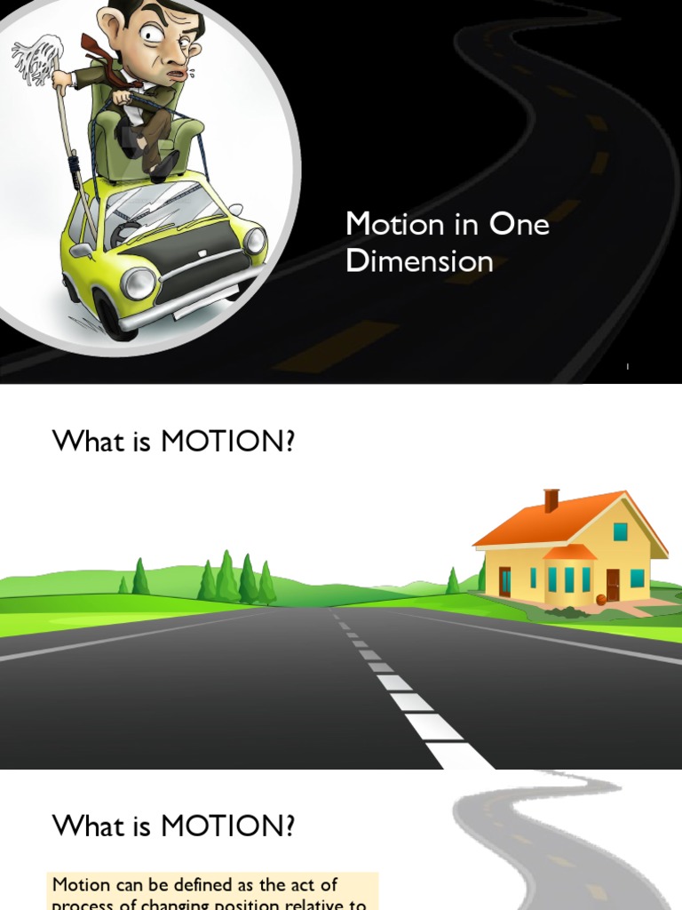 Understanding Motion in One Dimension | PDF