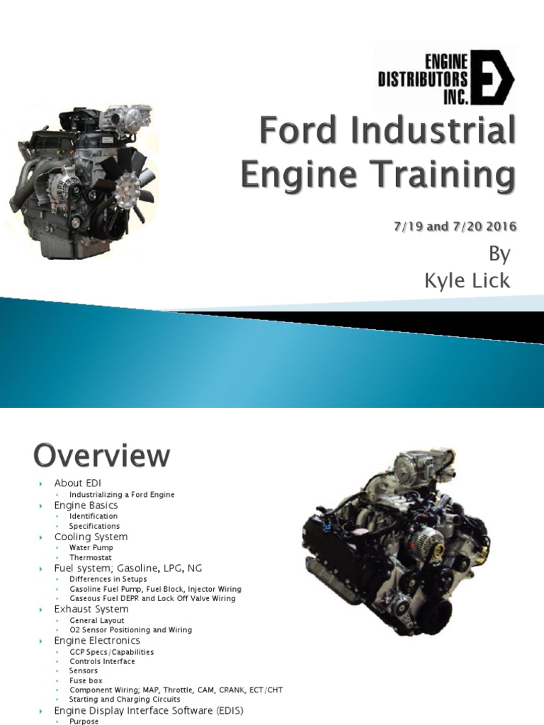 Ford Industrial Engine Training 7-19-2016 | PDF