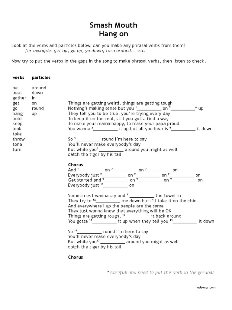 Smash Mouth Hang On | PDF