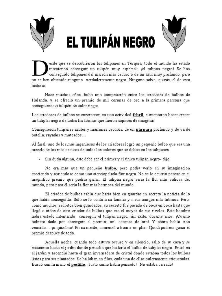 IMP-6º B - EL TULIPÁN NEGRO | PDF