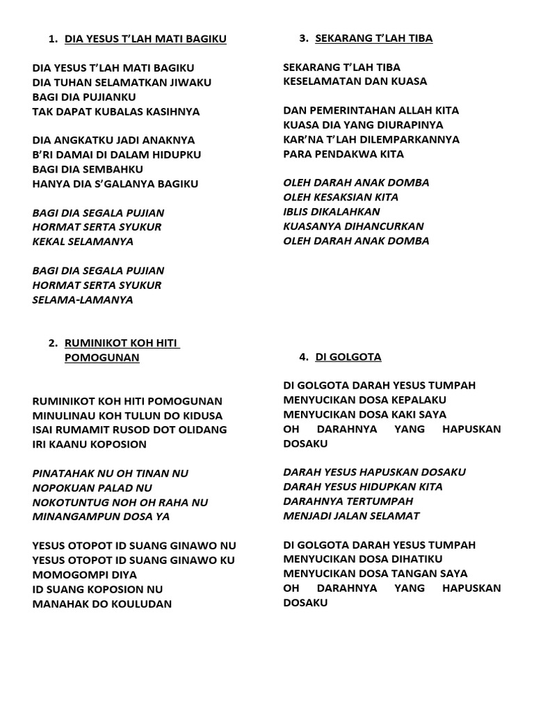 Lirik Lagu Paskah | PDF