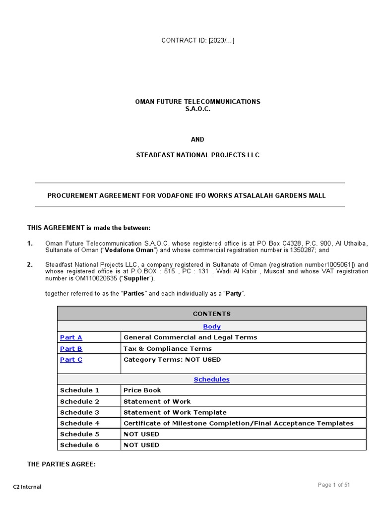 Contract Template Salalah Gardens Mall | PDF Contract Template Salalah Gardens Mall | PDF